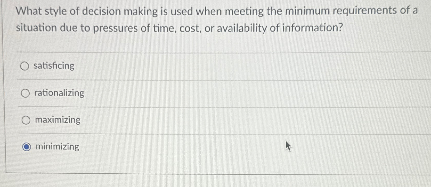 Solved What style of decision making is used when meeting | Chegg.com