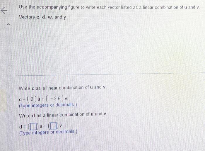 Solved Use the accompanying figure to write each vector | Chegg.com