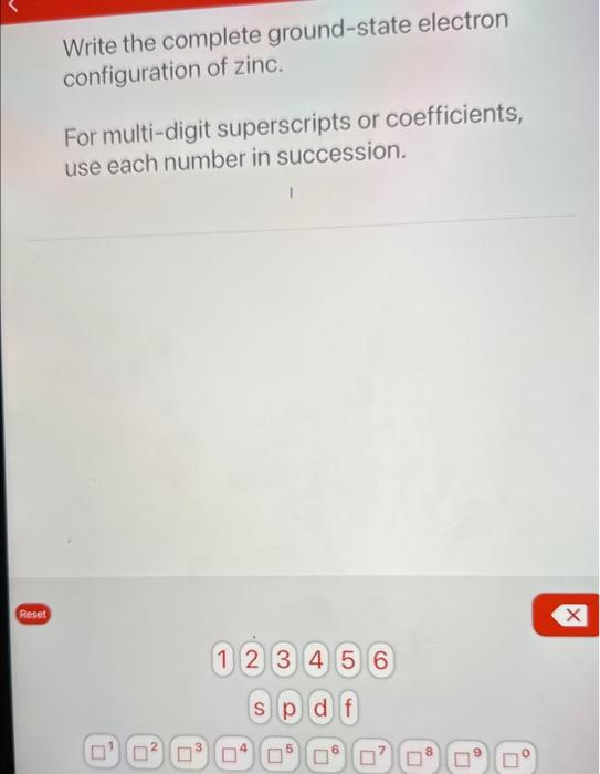 Solved Write the complete ground-state electron | Chegg.com