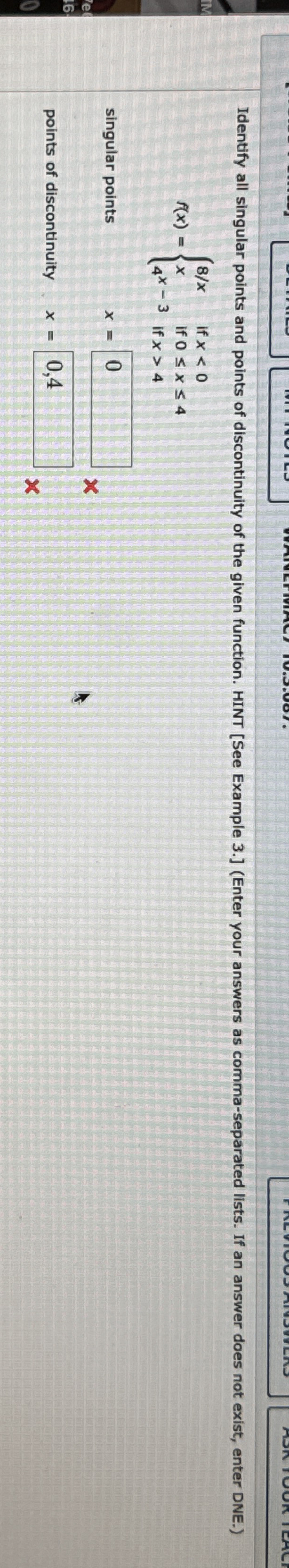 Solved Identify all singular points and points of | Chegg.com