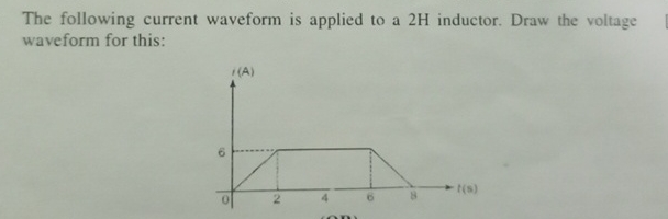 Solved The Following Current Waveform Is Applied To A 2h