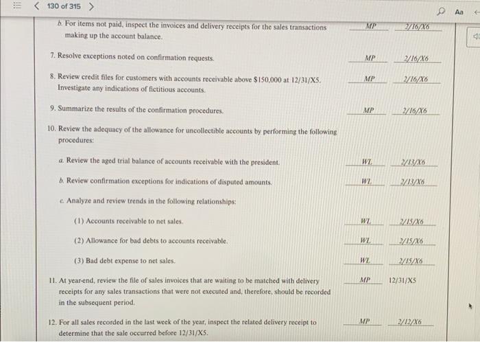 Solved 11B-2 Assume that you have been assigned to the audit | Chegg.com