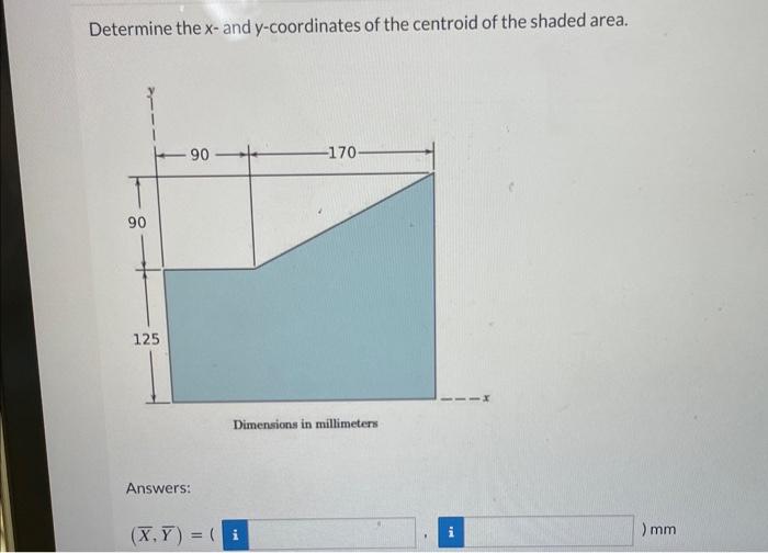 [Solved]: Determine the ( x )-and ( y )-coordinates of