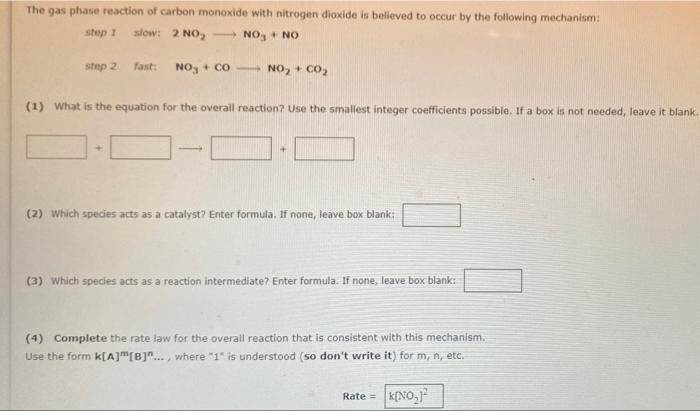 Solved The gas phase reaction of carbon monoxide with | Chegg.com