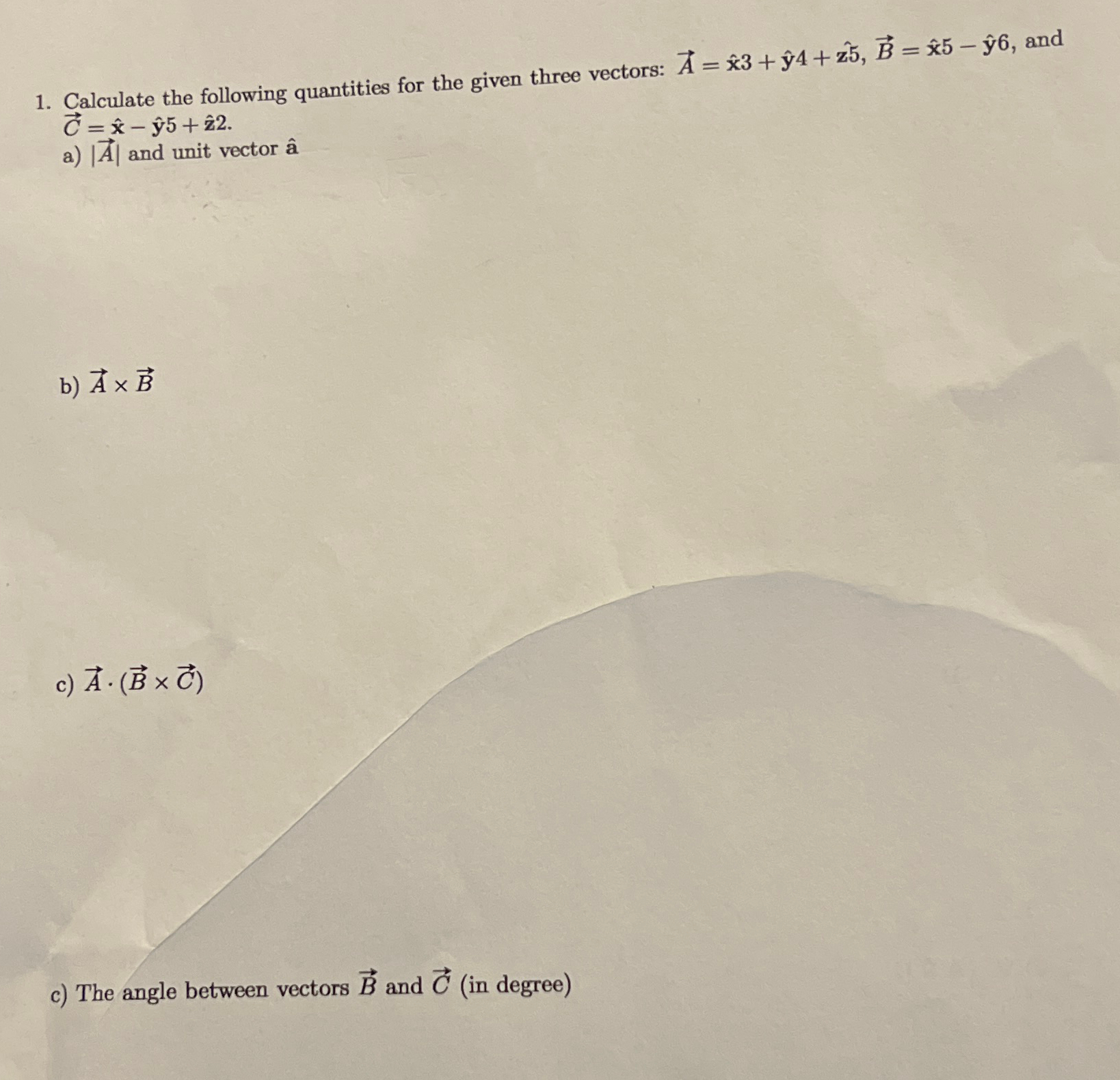 Solved Calculate the following quantities for the given | Chegg.com