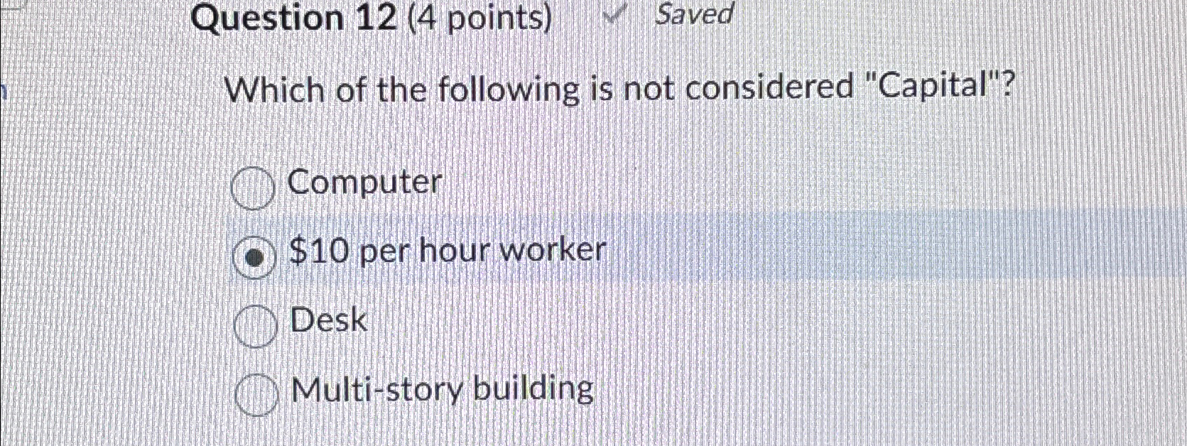 Solved Question 12 (4 ﻿points)SavedWhich of the following is | Chegg.com