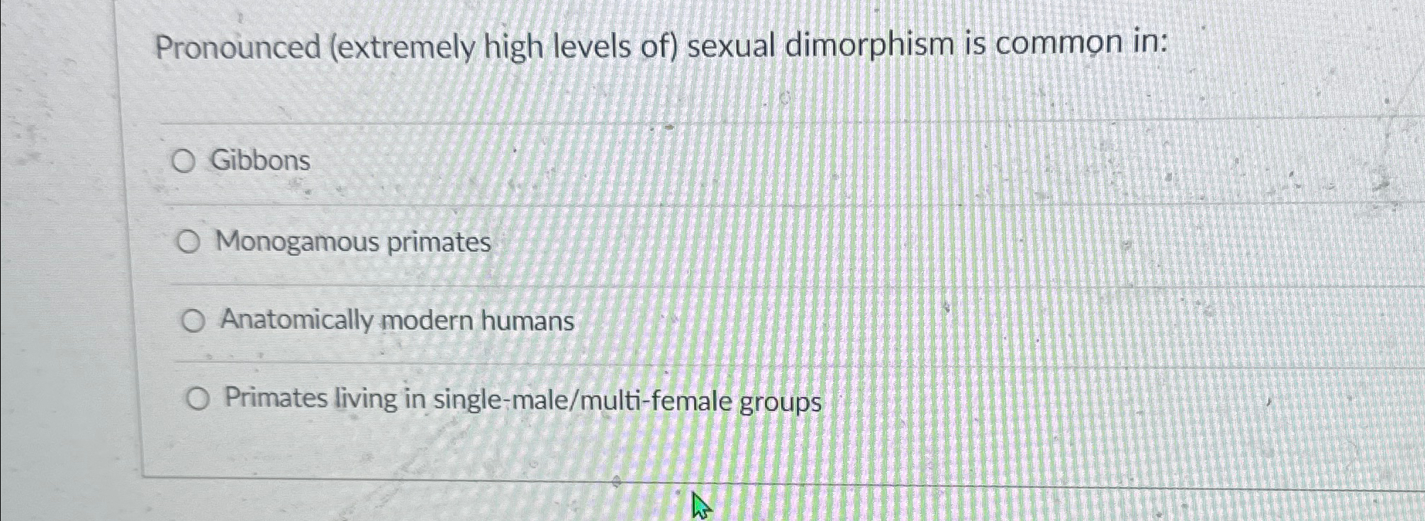 Solved Pronounced (extremely high levels of) ﻿sexual | Chegg.com