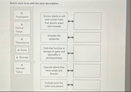 Solved Match each term with the best | Chegg.com