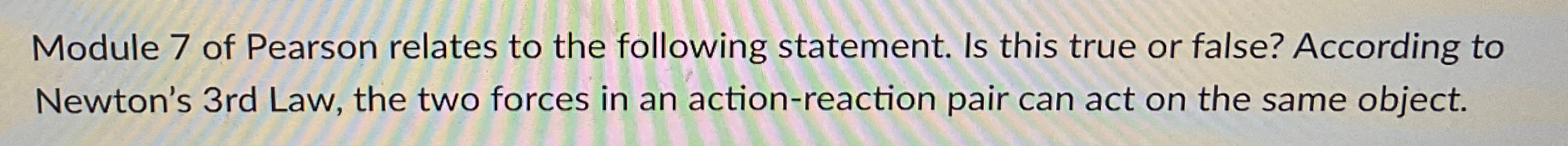 Solved Module 7 ﻿of Pearson relates to the following | Chegg.com