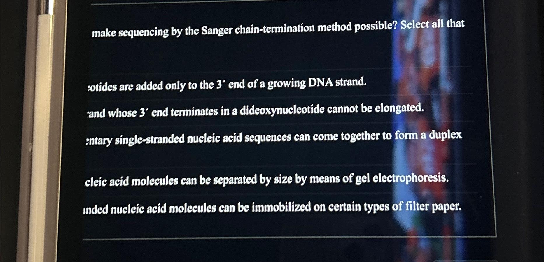 Solved make sequencing by the Sanger chain-termination | Chegg.com