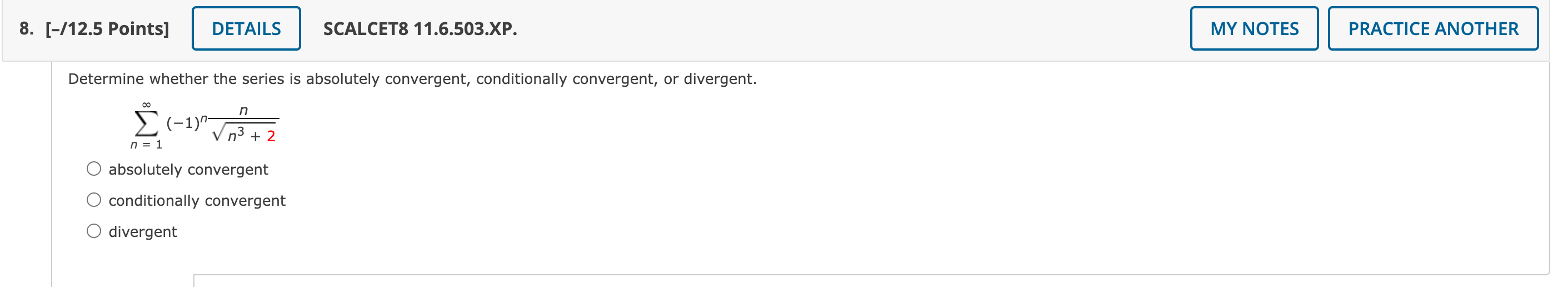 Solved Determine whether the series is absolutely | Chegg.com