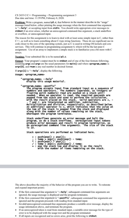 Solved ent sso the CS 2433 C/C++ Programming - Programming | Chegg.com