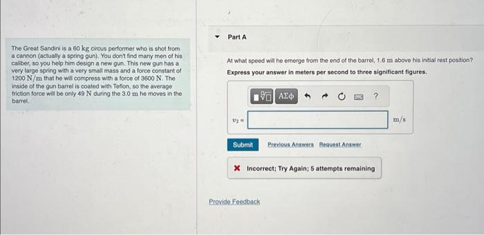 Solved The Great Sandini is a 60 kg circus performer who is | Chegg.com