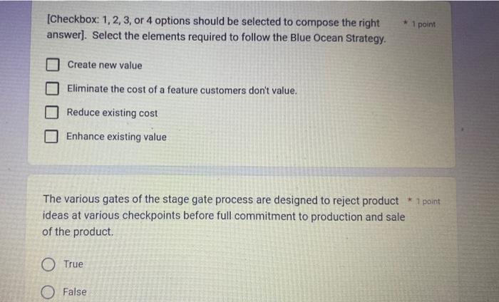Solved [Checkbox: 1,2,3, or 4 options should be selected to | Chegg.com