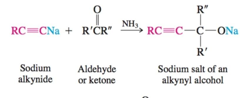 Solved Sodium Aldehyde Sodium salt of an alkynide or ketone | Chegg.com