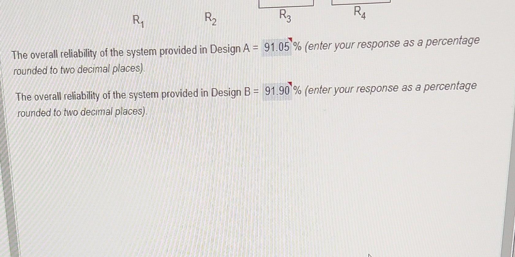 Solved The overall reliability of the system provided in | Chegg.com