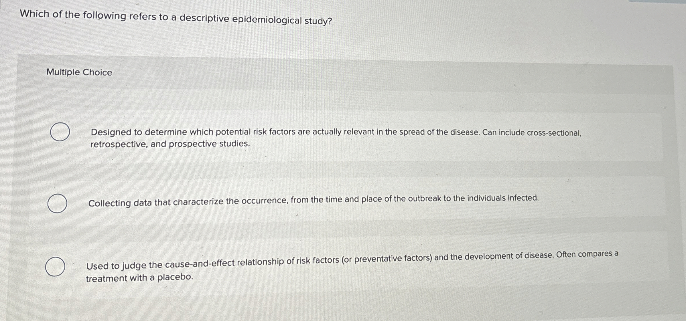 Solved Which of the following refers to a descriptive | Chegg.com