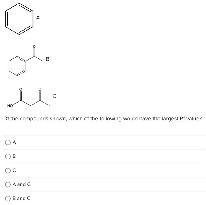 Solved B Of the compounds shown, which of the following | Chegg.com