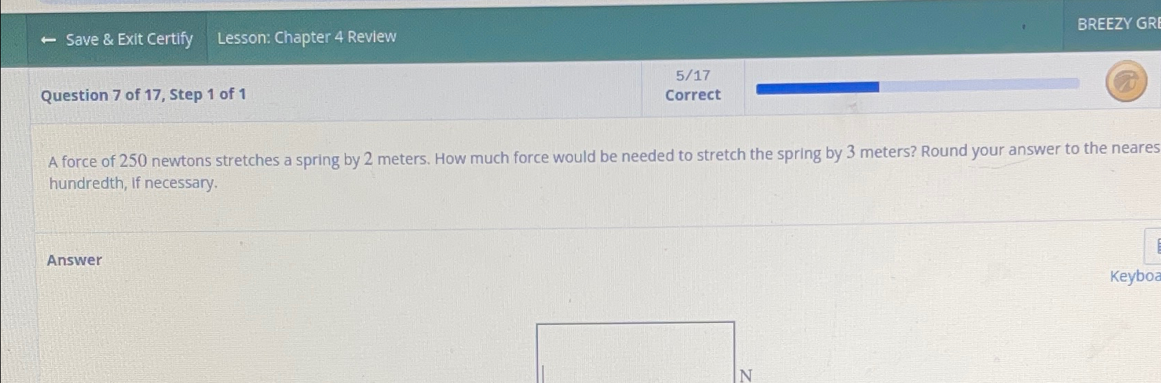 Solved Save & Exit CertifyLesson: Chapter 4 ﻿ReviewBREEZY | Chegg.com