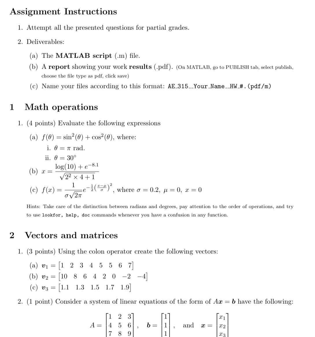 Solved Assignment InstructionsAttempt all the presented | Chegg.com