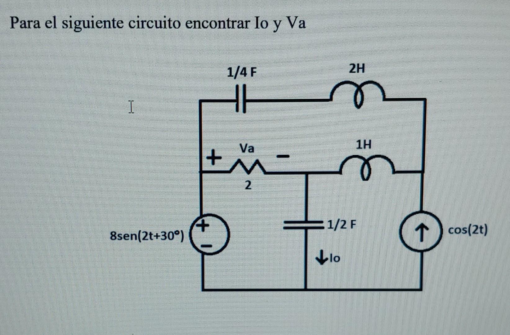 Solved Para el siguiente circuito encontrar Io y Va | Chegg.com