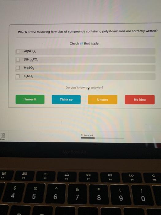 Solved which of the following formulas of compounds | Chegg.com