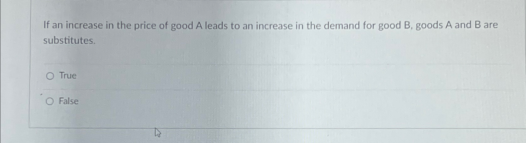 Solved If an increase in the price of good A leads to an | Chegg.com