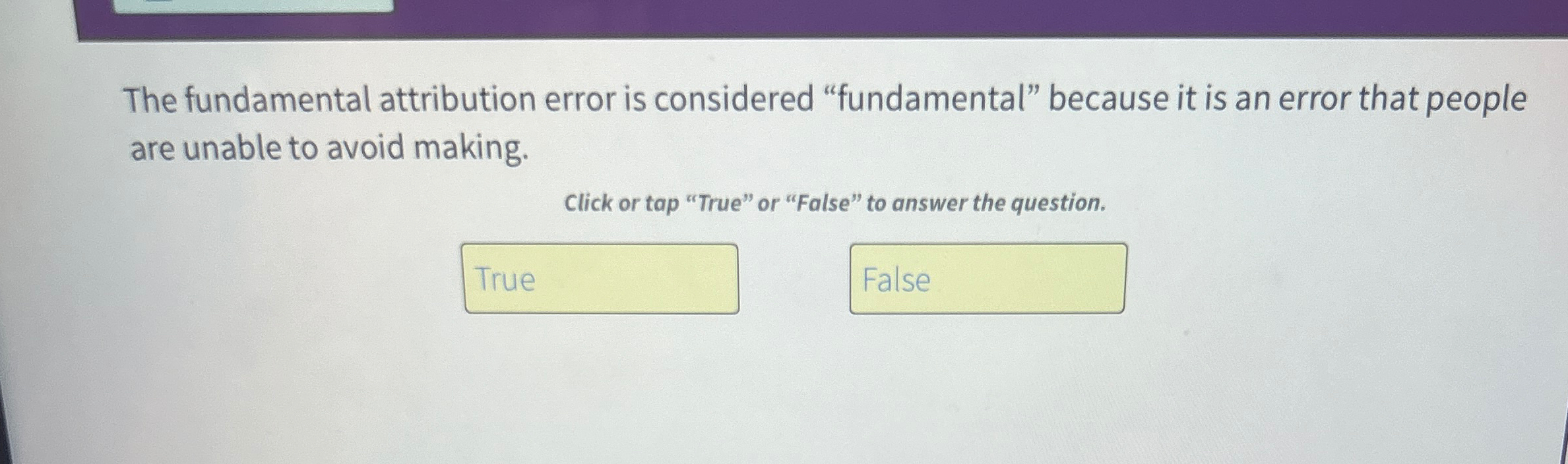 Solved The fundamental attribution error is considered | Chegg.com