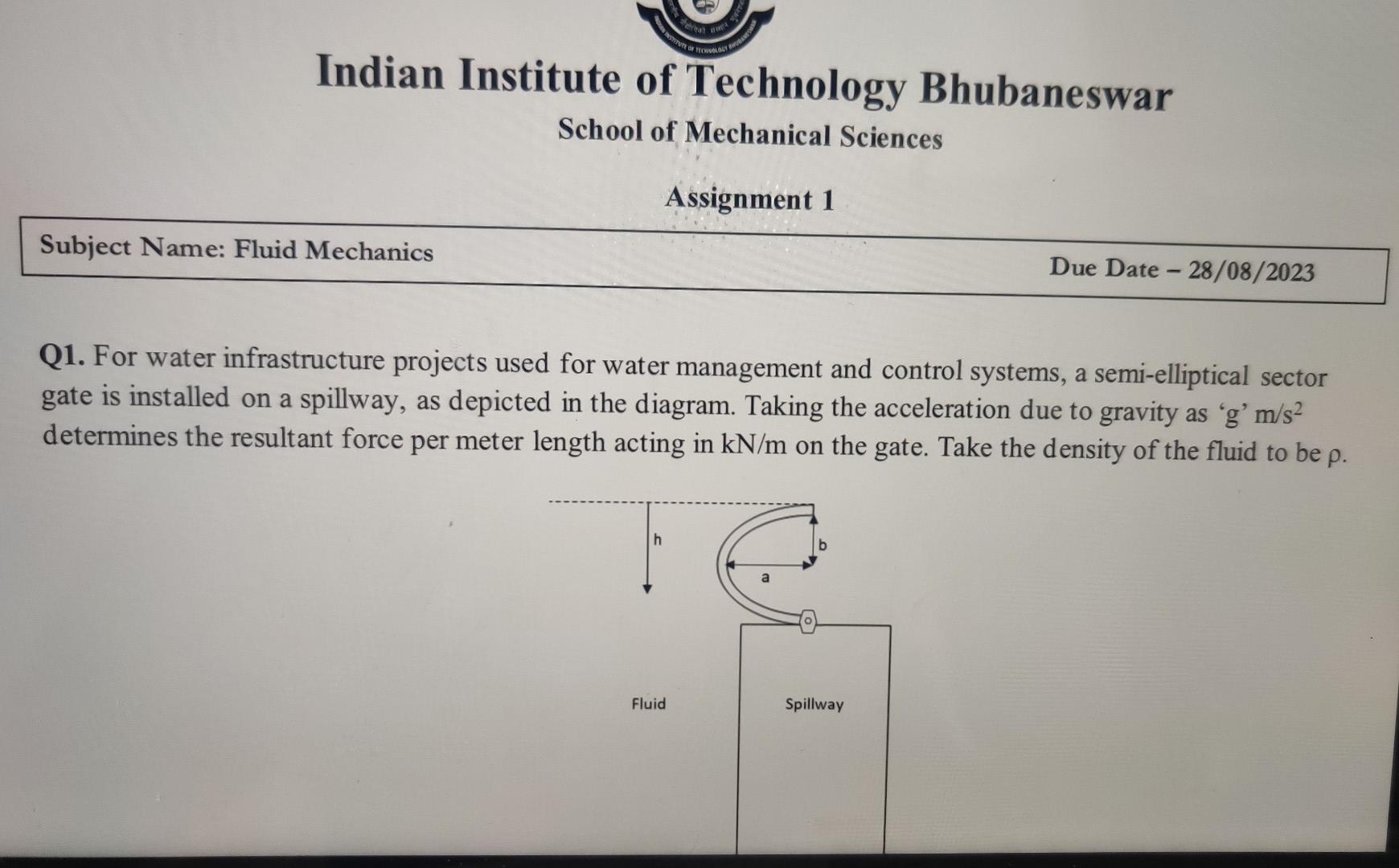 Solved Indian Institute of Technology Bhubaneswar School of | Chegg.com