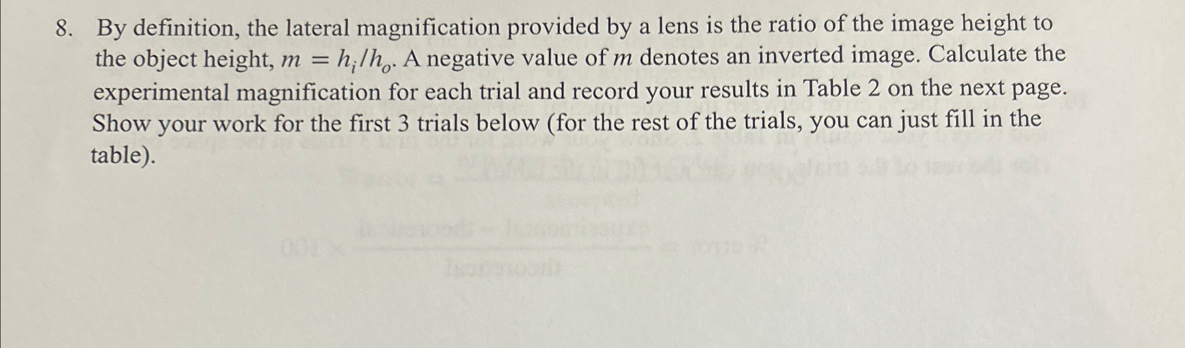 Solved By definition, the lateral magnification provided by | Chegg.com