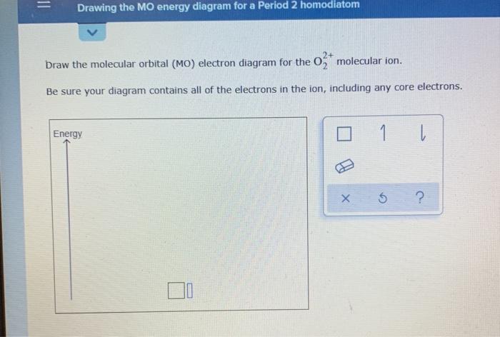 Solved Drawing the MO energy diagram for a period 2 | Chegg.com