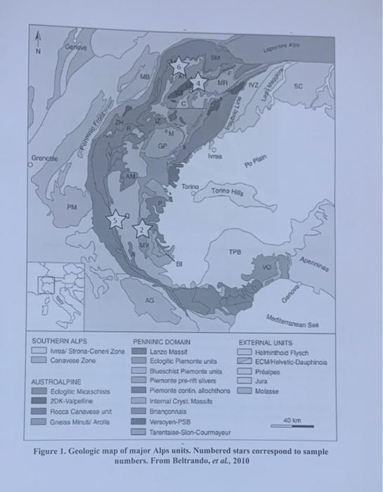 LAB 10: THE ALPS: MOUNTAIN BUILDING & METAMORPHISM | Chegg.com
