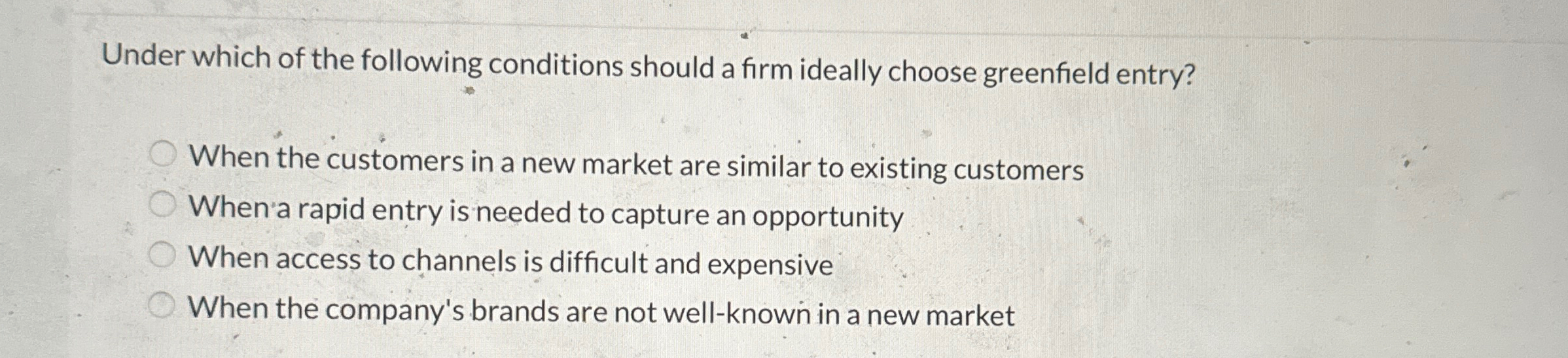 Solved Under which of the following conditions should a firm | Chegg.com