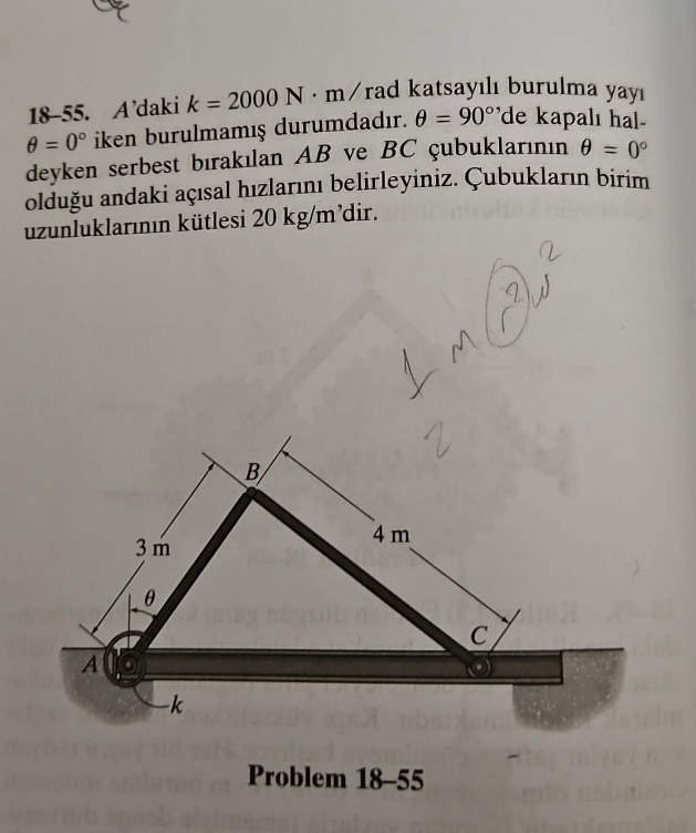 18-55. ﻿A'daki k=2000N*mrad ﻿katsayılı ﻿burulma | Chegg.com