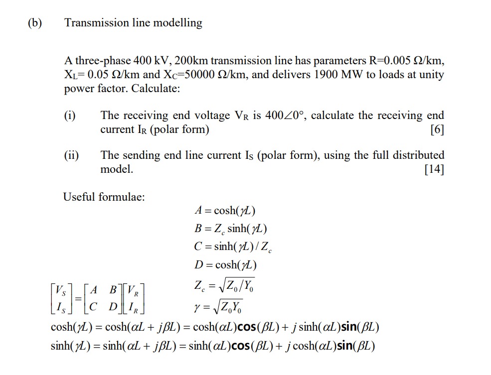 Solved Electrical Engineering : Power Systems Transmission | Chegg.com