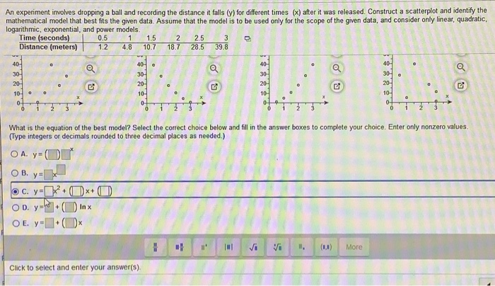 Solved An experiment involves dropping a ball and recording | Chegg.com