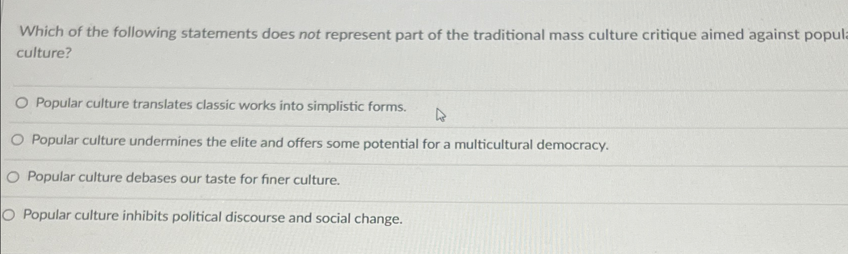 Solved Which of the following statements does not represent | Chegg.com