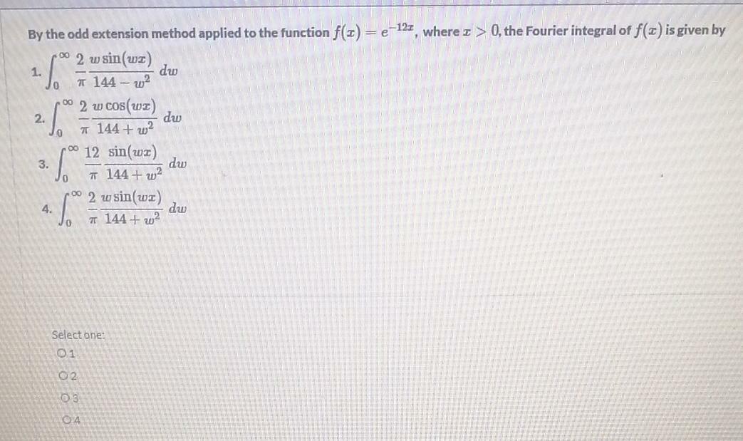 Solved 1. Jo By the odd extension method applied to the | Chegg.com