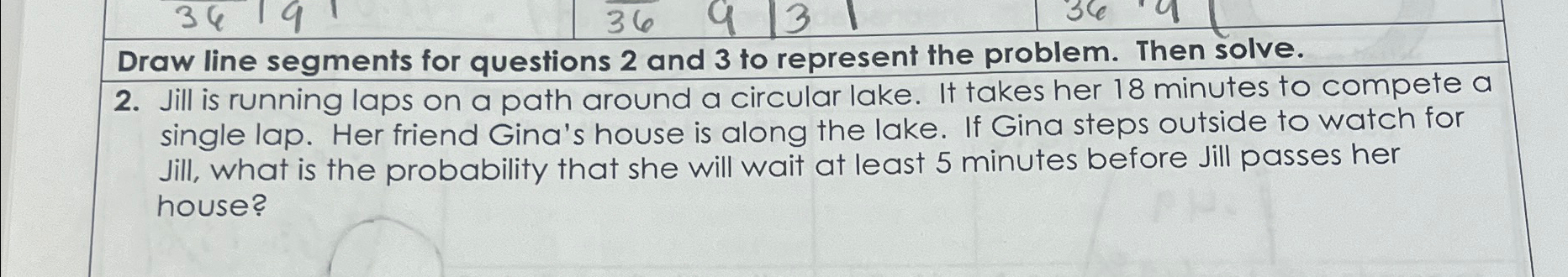 Solved Draw line segments for questions 2 ﻿and 3 ﻿to | Chegg.com