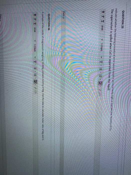 Solved QUESTION 25 Indicate whether the following procedural | Chegg.com