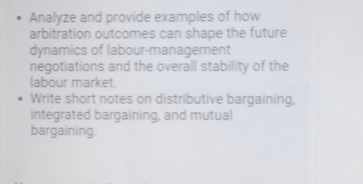 Solved - Analyze and provide examples of how arbitration | Chegg.com