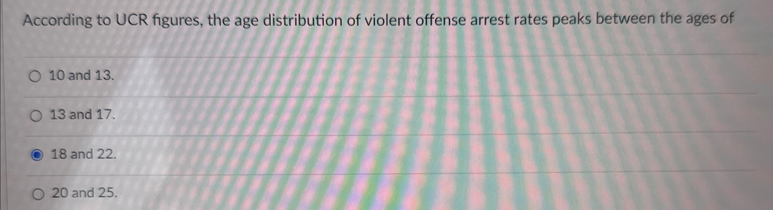 Solved According to UCR figures, the age distribution of | Chegg.com
