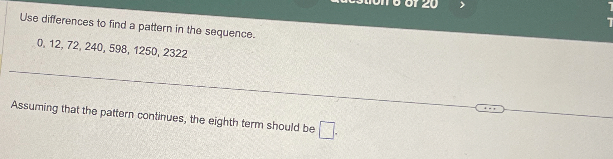 Use differences to find a pattern in the | Chegg.com