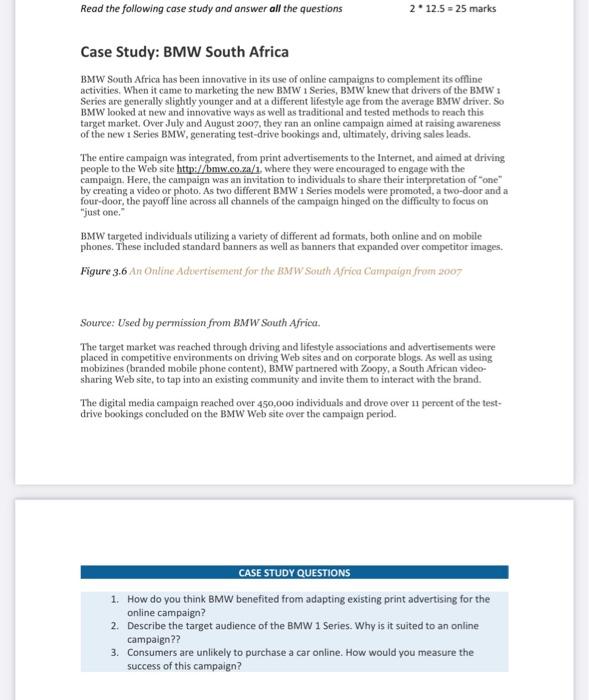 Solved Read the following case study and answer all the | Chegg.com