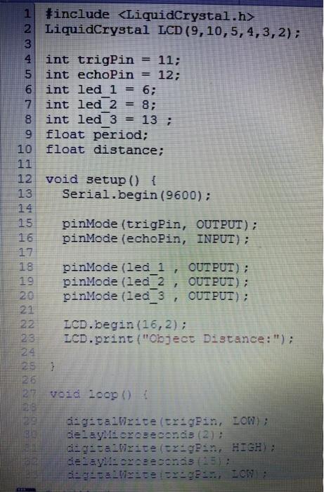 Solved #include chique duyatai.h LiquidCrystal LCD | Chegg.com