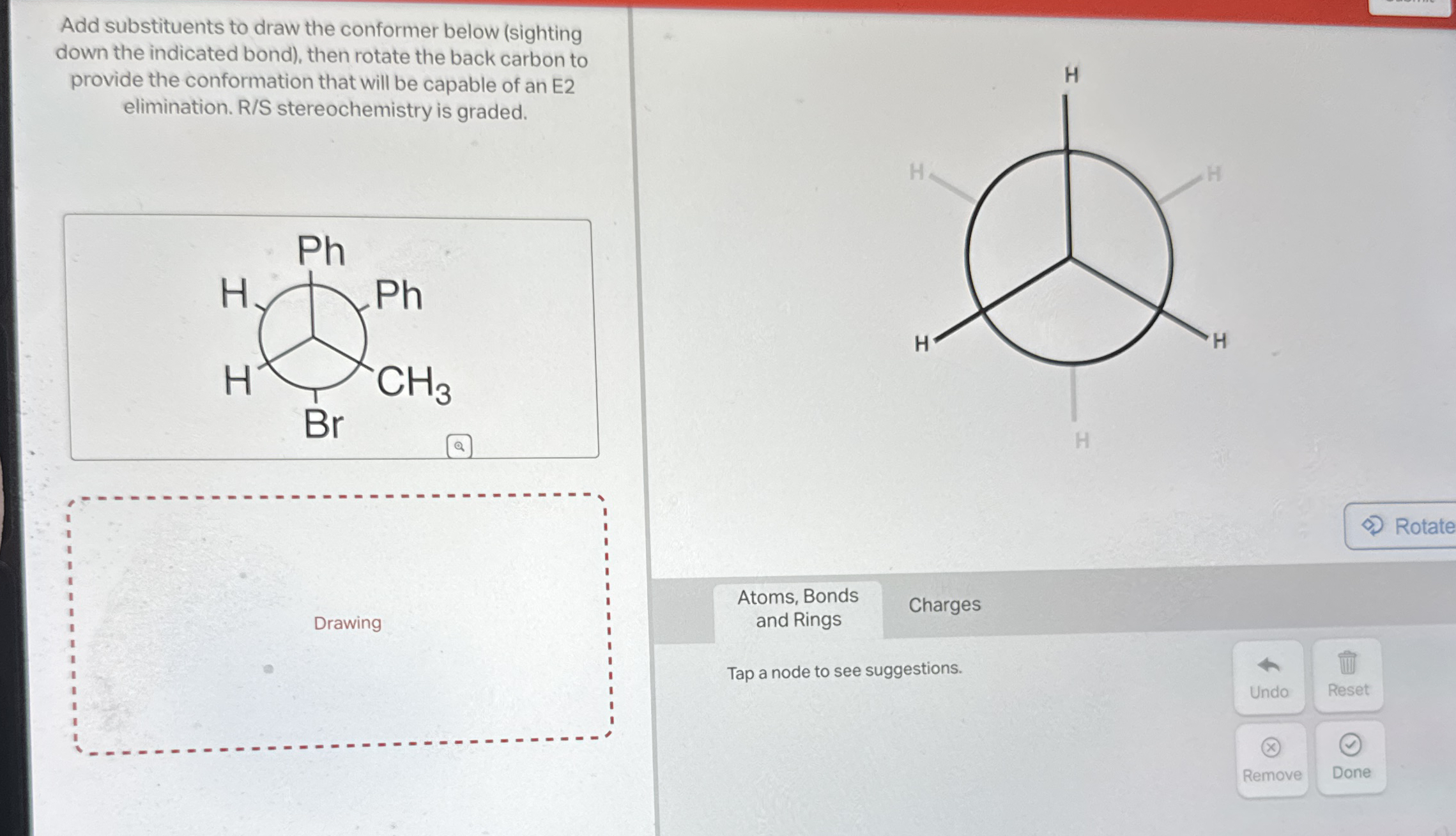 Add substituents to draw the conformer below | Chegg.com