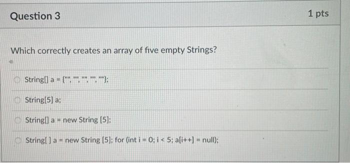 Solved Question 1 Once an array is created, its size can be | Chegg.com