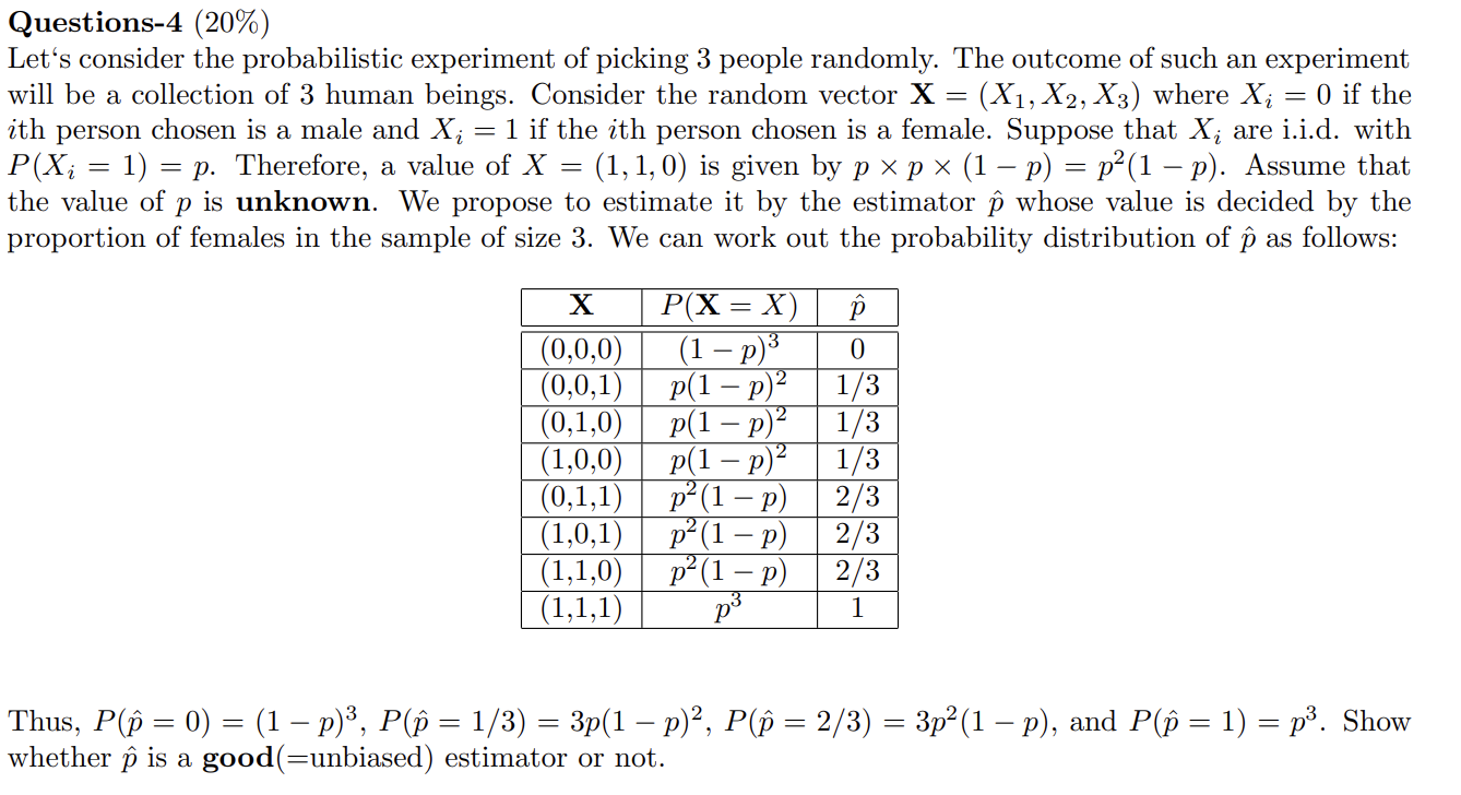 Solved Questions-4 (20%)Let's consider the probabilistic | Chegg.com