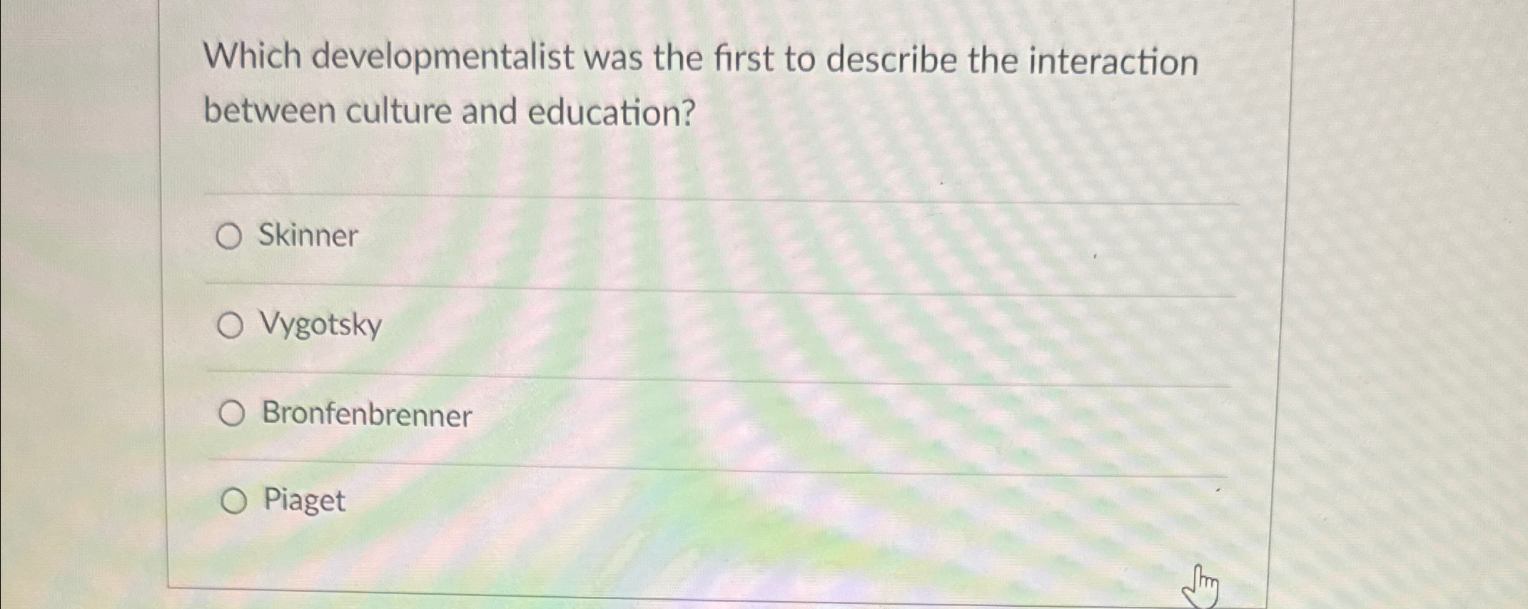 Solved Which developmentalist was the first to describe the | Chegg.com