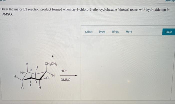 Solved Draw the major E2 reaction product formed when | Chegg.com